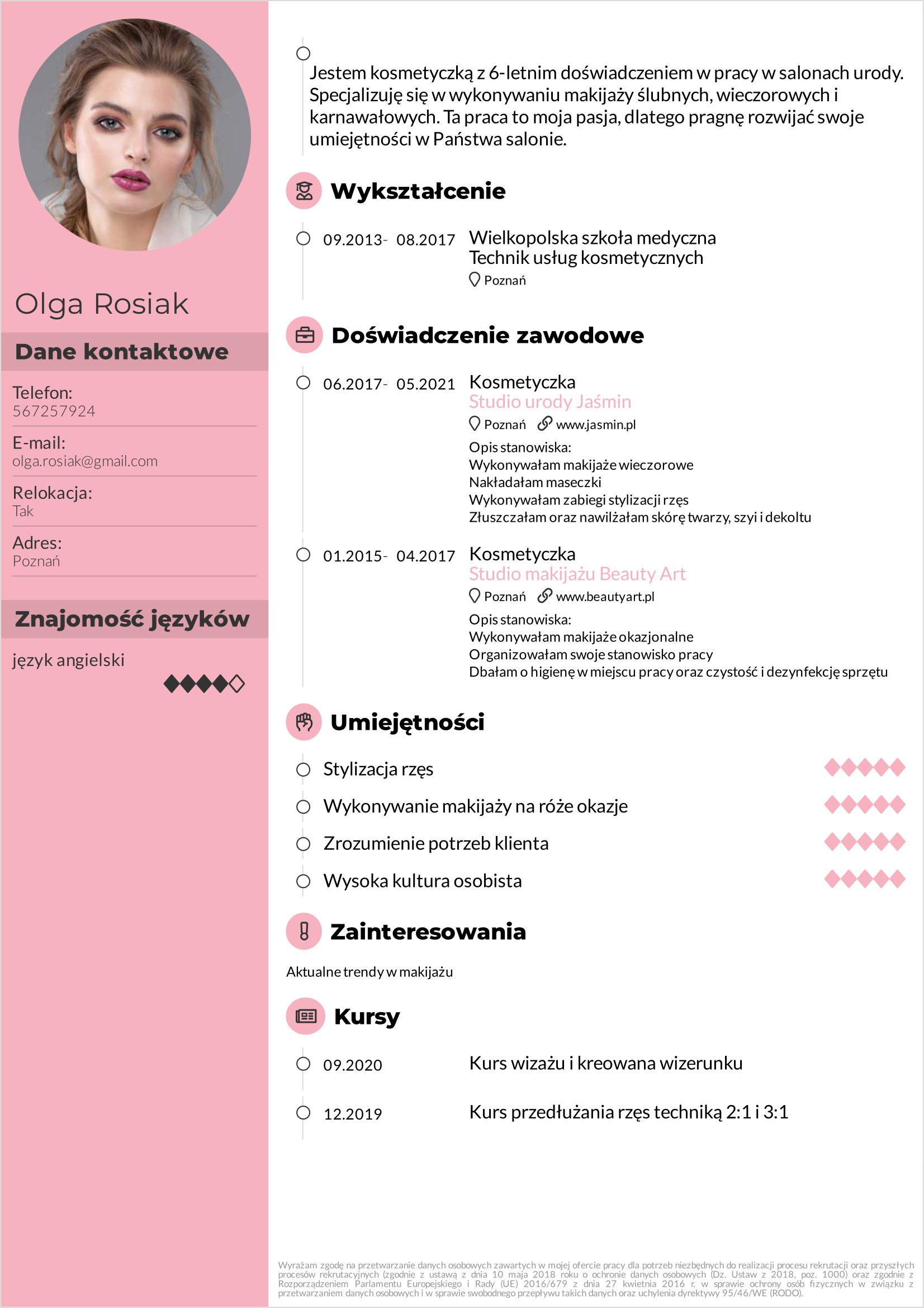 Poloniusz | Przykład CV - jak stworzyć skuteczne CV do pracy?