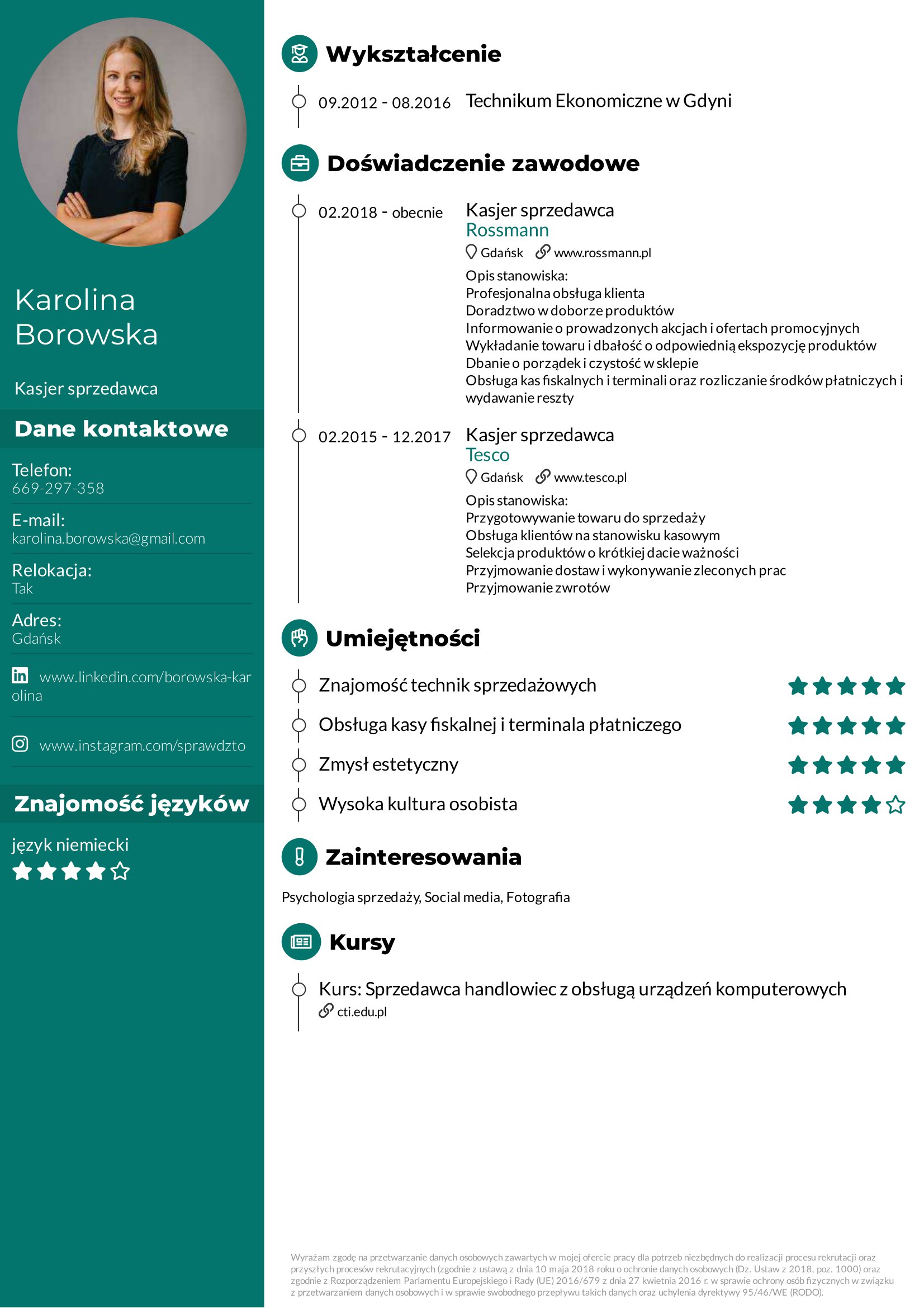 Poloniusz | Przykład CV - jak stworzyć skuteczne CV do pracy?
